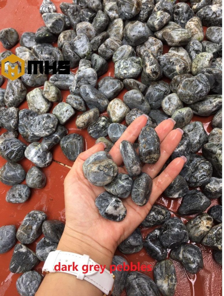 Dark Grey Tumbled Pebble Stone - VIETNAM MHS-NATURAL STONE