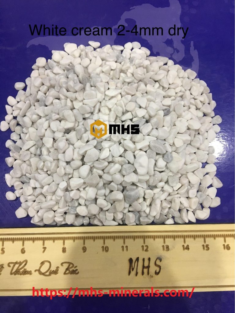 White Cream Tumbled Pebble Stone - VIETNAM MHS-NATURAL STONE